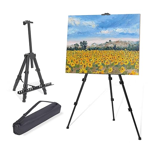 STARHOO Easel for Painting Canvas - Aluminum Art Easel Stand for Table ...