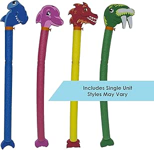 Amazon.com: SwimWays Aqua Rider Noodle with Squirter - Squirting Pool ...