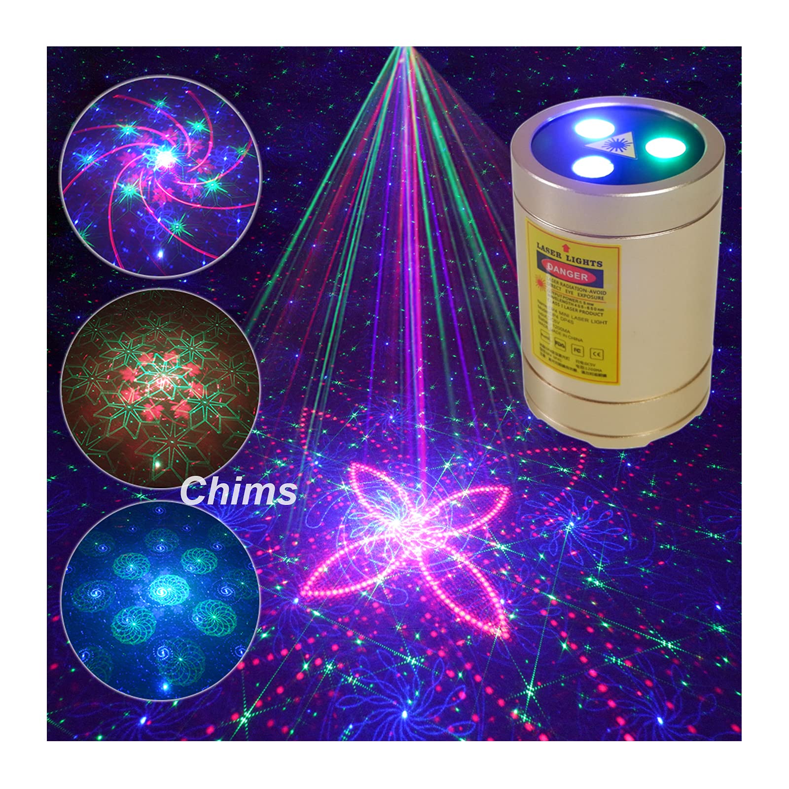 Mua Party Lights, Chims Laser Light Show Sound Activated RGB 30 ...