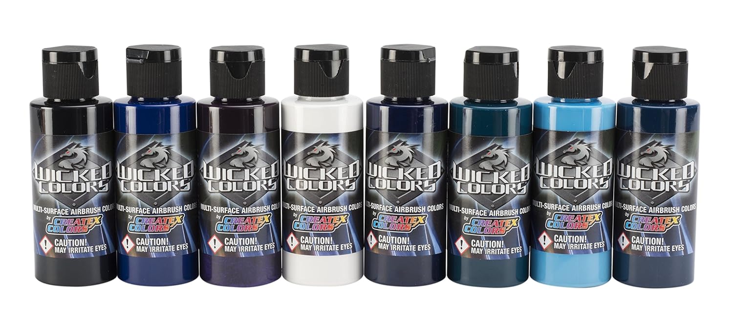 Wicked Colors Airbrush-Set, 56 ml Wicked Colors Cool Set 2oz_Wicked ...