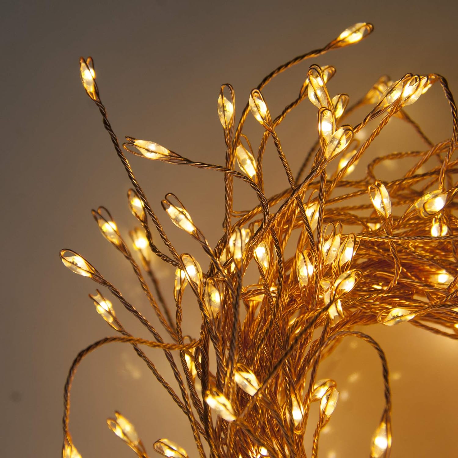 Qbis Premium 240 Cluster Lights on Copper Wire. Warm White Cluster ...