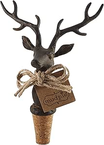 Amazon.com: Mud Pie Deer Head Bottle Stopper, Antlers: Kitchen & Dining