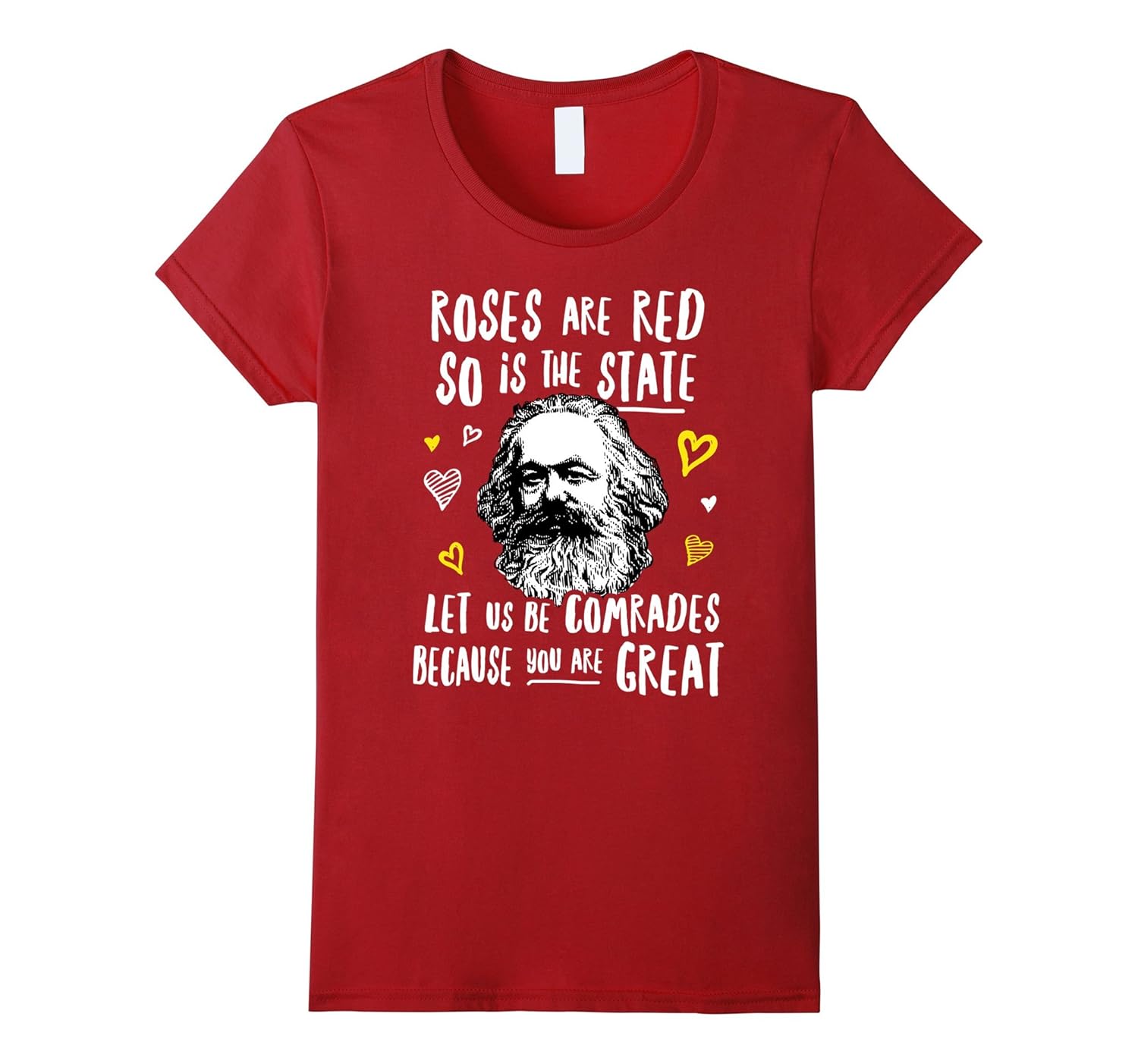 Karl Marx Communist Valentines T-Shirt Roses Are Red-4LVS – 4loveshirt
