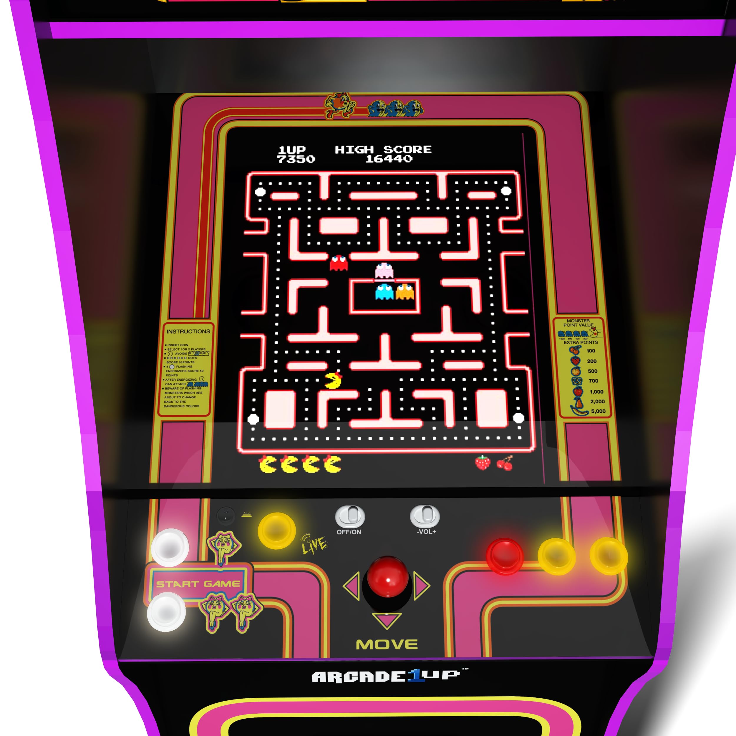 Mua ARCADE1UP Ms. PACMAN Deluxe Black Variant Arcade Machine, built for ...