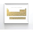 Amazon.com: Periodic Table of the Elements Gold Foil Art Print ...