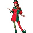 Amazon.com: Rubie's Adult Elf 4-Piece Set, Red/Green, One Size ...