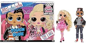 Amazon.com: LOL Surprise OMG Movie Magic Fashion Dolls 2-Pack Tough Dude and Pink Chick with 25 ...