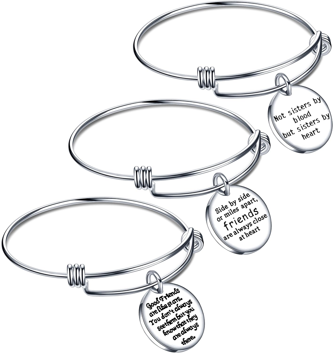 lauhonmin Expendable Inspirational Bangle Bracelets Birthday Graduation Gifts Pack of 3 – BigaMart