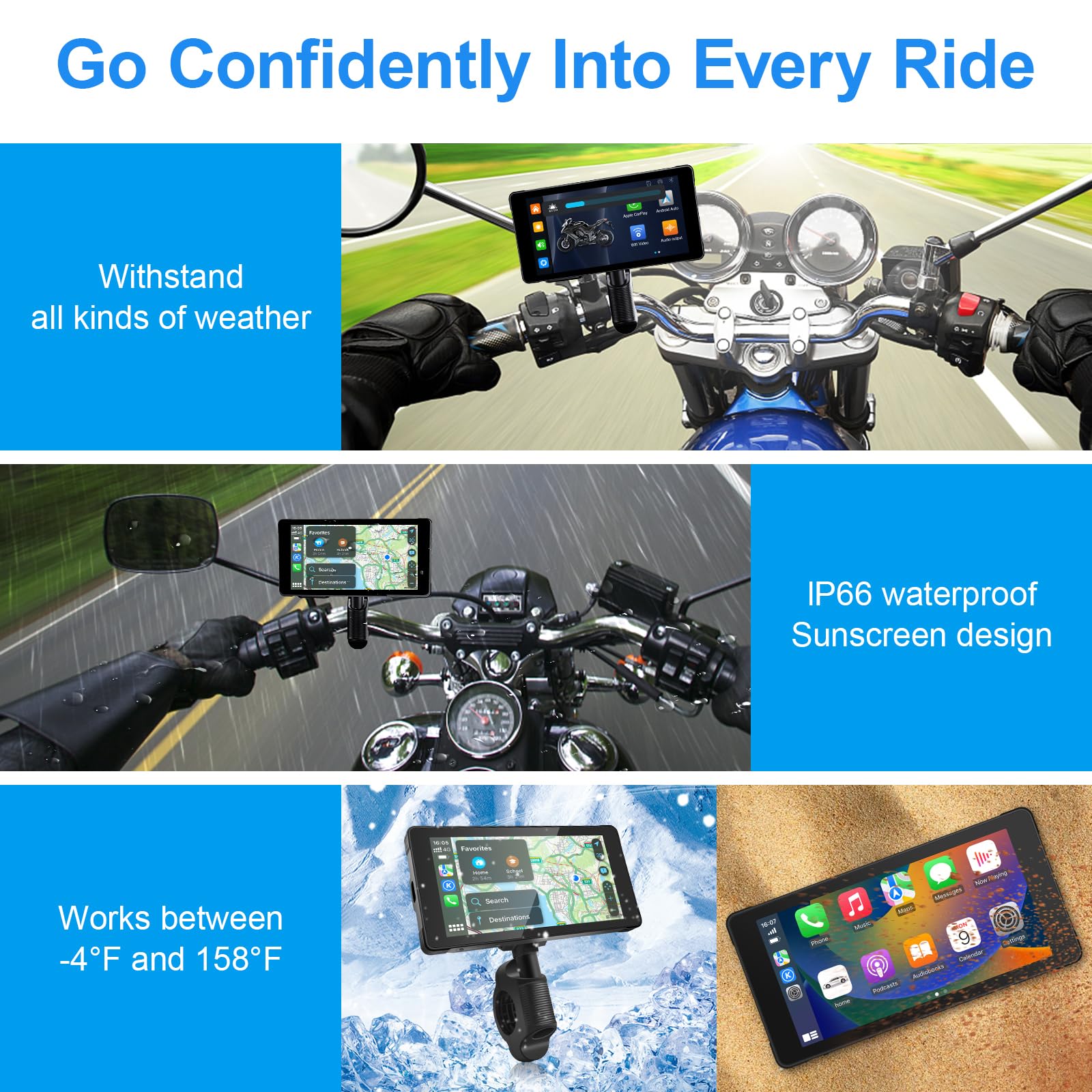 Mua Portable Motorcycle Dash Cam, Motorcycle Wireless Apple CarPlay ...