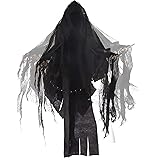 Amazon.com: 5 Ft Dark Hanging Grim Reaper, Faceless Ghost in Black ...