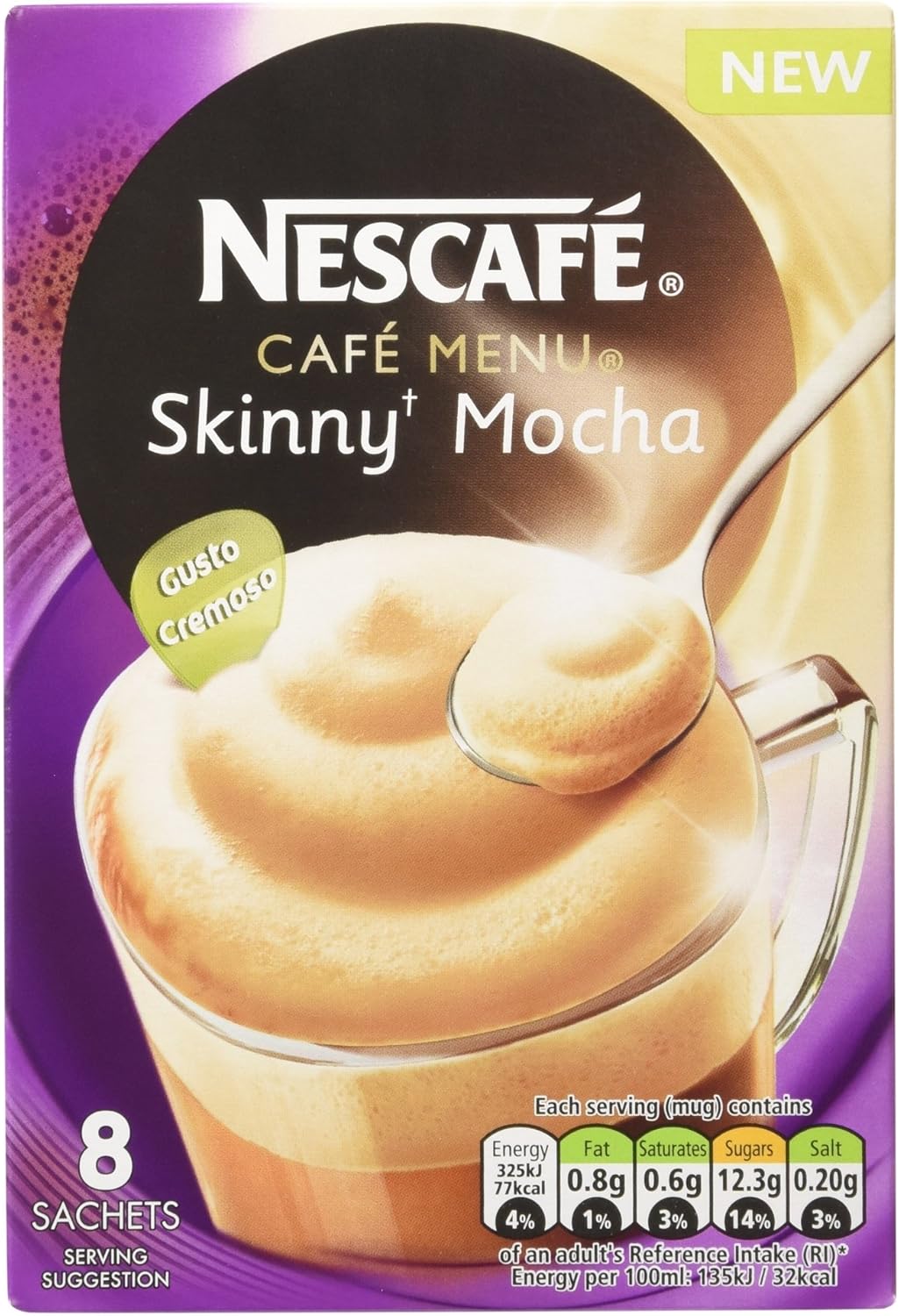 Nescafe Cafe Menu Skinny Mocha Instant Coffee 8 per Pack: Amazon.co.uk ...