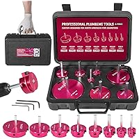 Amazon.com: 9Pcs PVC Pipe Fitting Reamer Kit - Complete Plastic Reamer Set Fits into Standard 1/ ...