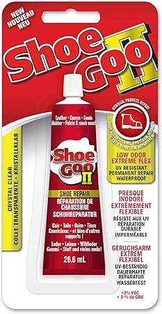 Shoe Goo II (2) Shoe Repair Glue 26.6ml Crystal Clear Permanent ...