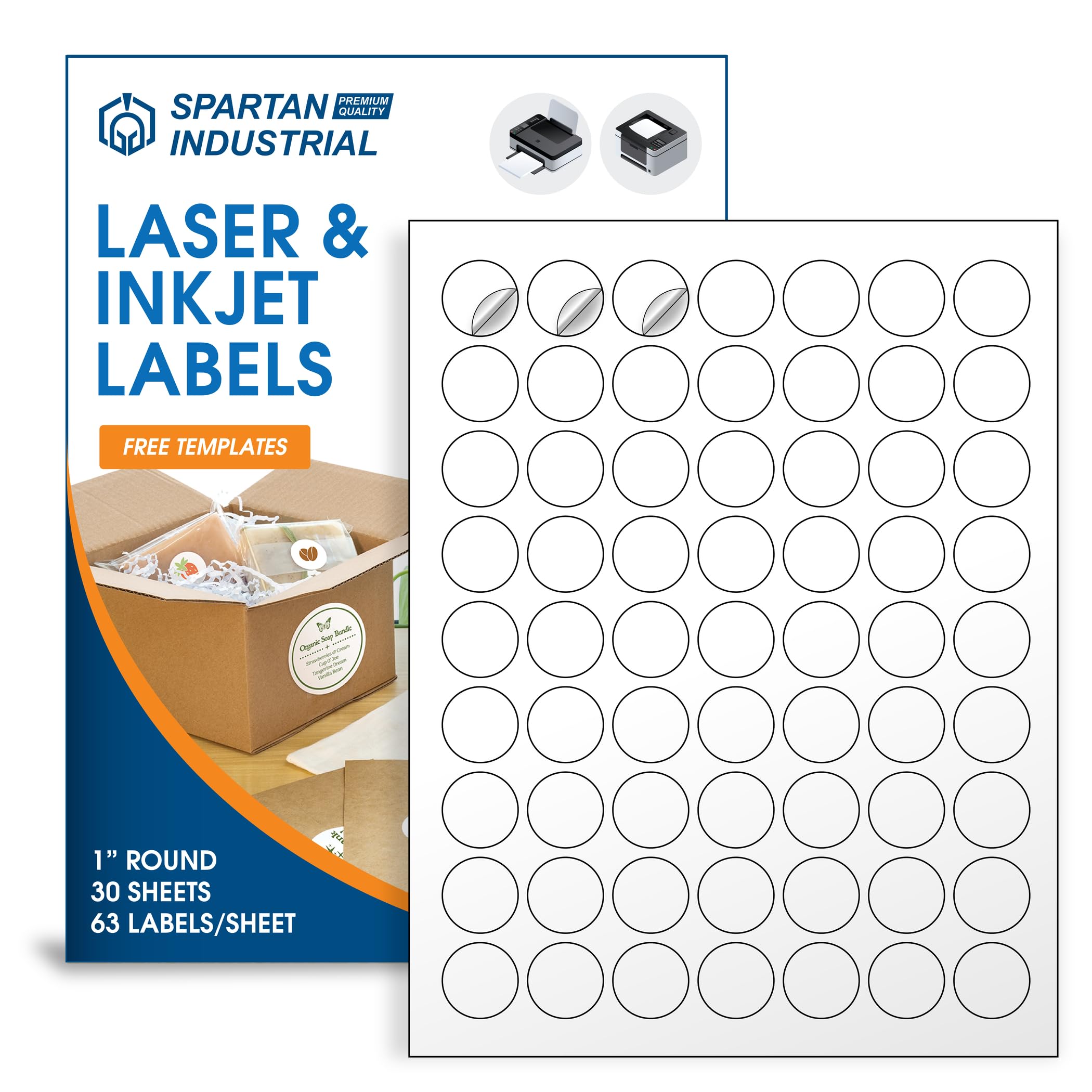 Mua Spartan Industrial Printable Laser and Inkjet Labels - 1" White ...