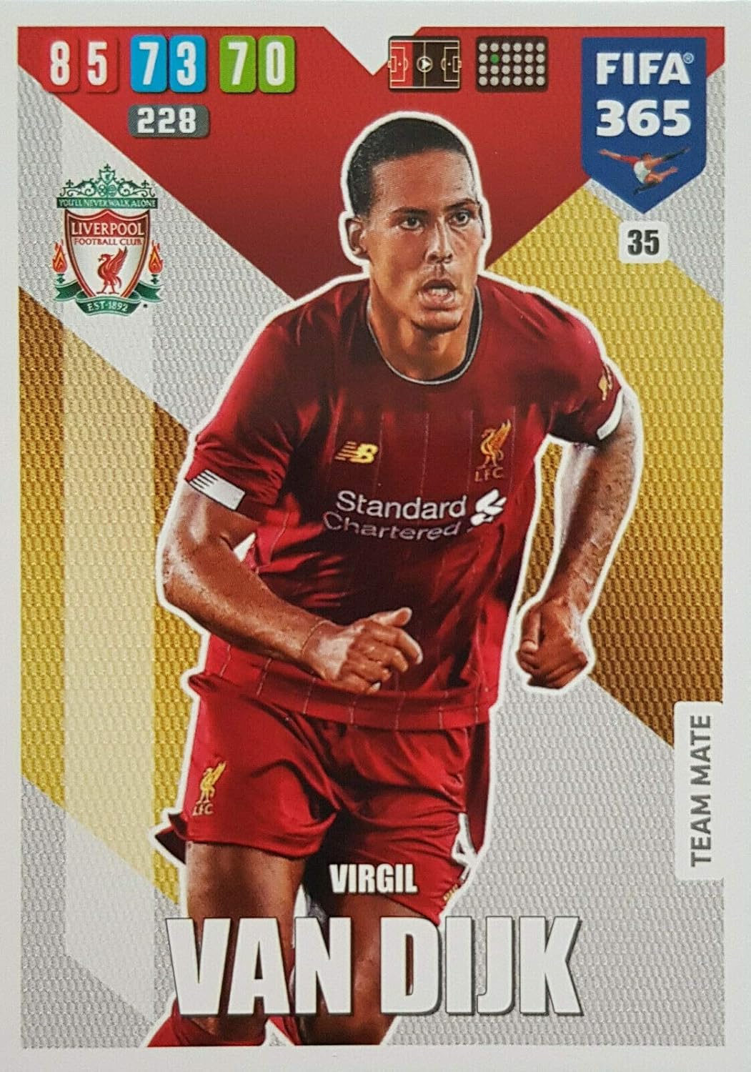 Adrenalyn XL FIFA 365 2020 Virgil Van DIJK TOP Master Card - Liverpool ...