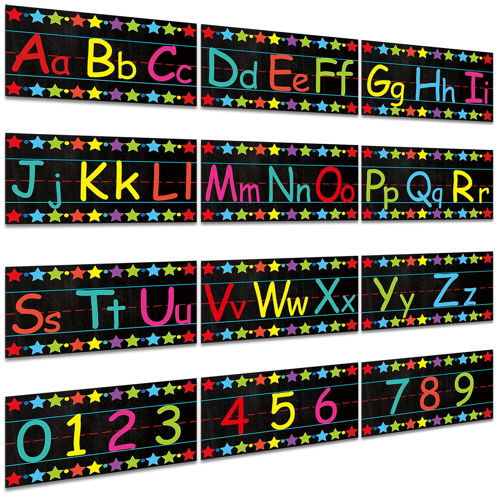 Mua Alphabet Bulletin Board Set Alphabet Poster Chart Number Line for ...