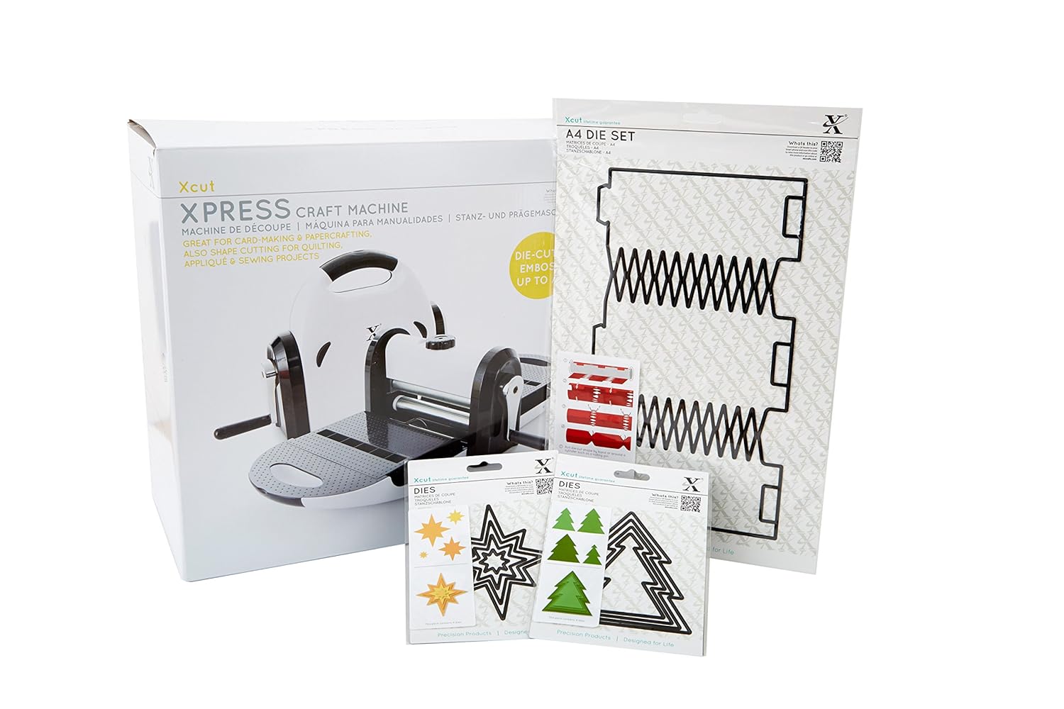 Xcut Xpress Machine and Christmas Dies Bundle, Set of 4, Assorted ...