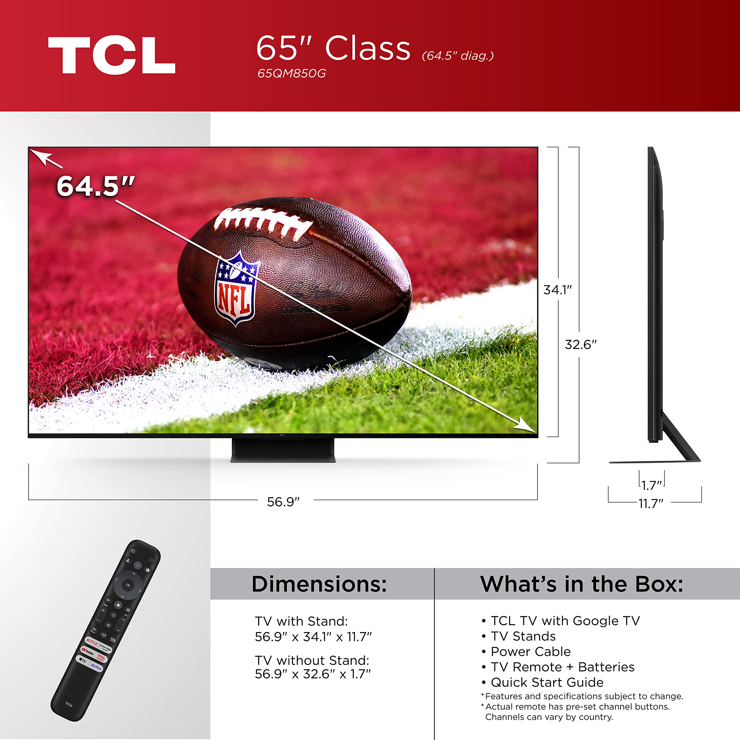 Mua TCL 65 inches QM8 QLED 4K Smart Mini LED TV with Google (65QM850G ...