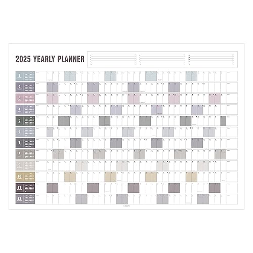 2025 Yearly Wall Calendar with Holidays, Full Year Calendar One Page ...