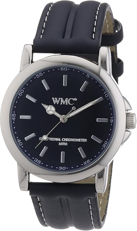 WMC Uhren Men's Quartz Watch 8151 with Leather Strap: Amazon.co.uk: Watches