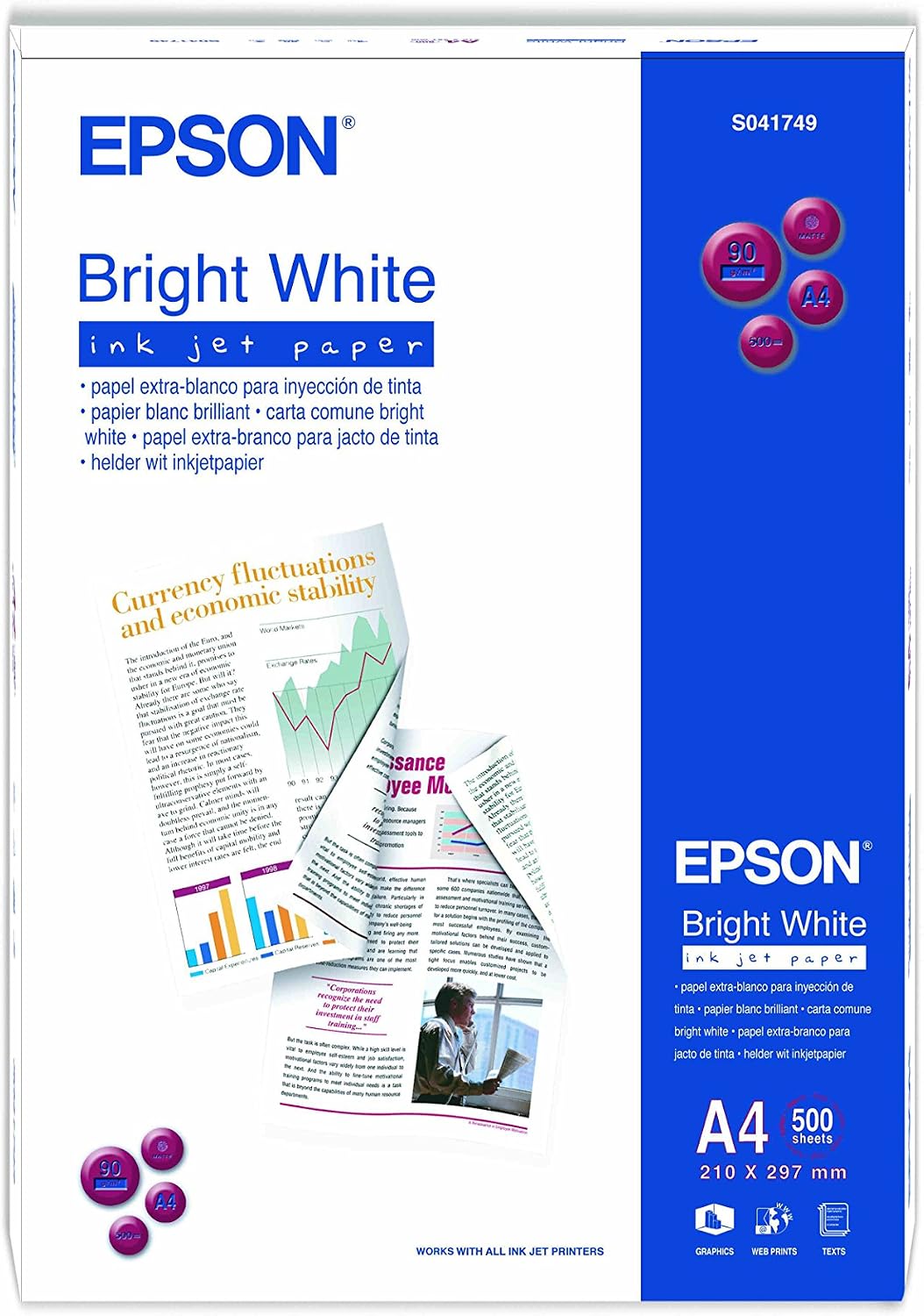Epson Bright White Inkjet Paper, A4 Size – 500 Sheets - BigaMart