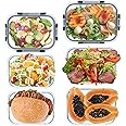 Amazon.com: GULFLIN 6 Pack Glass Meal Prep Containers, Food Storage Containers, Airtight Bento ...