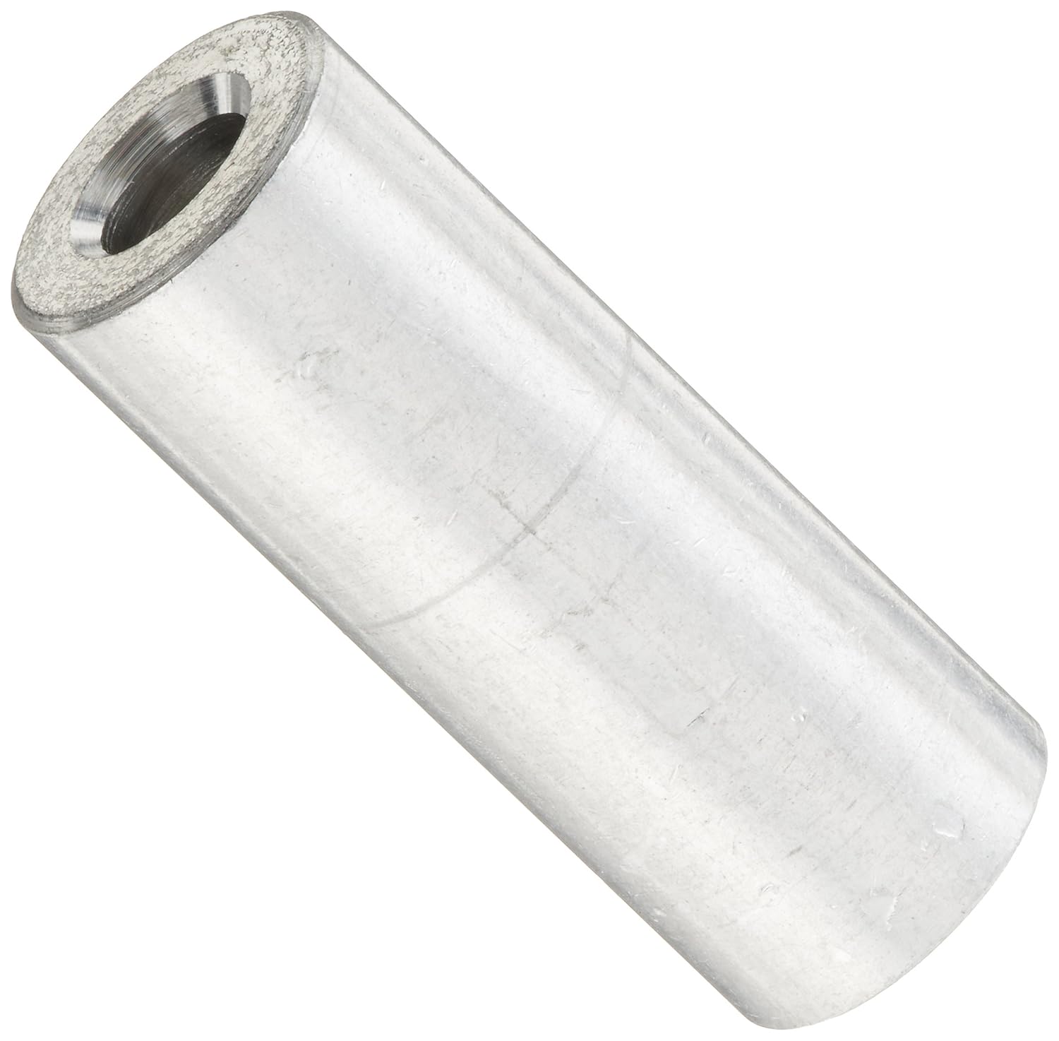 Round Spacer, Aluminum, Plain Finish, #8 Screw Size, 3/8" OD, 0.166" ID ...