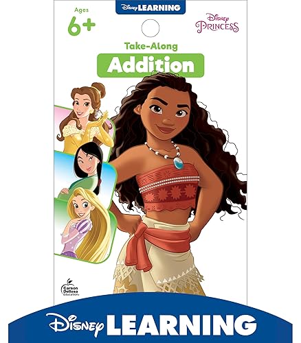 Disney Learning Take-Along Addition Math Workbook, Disney Princess Math ...