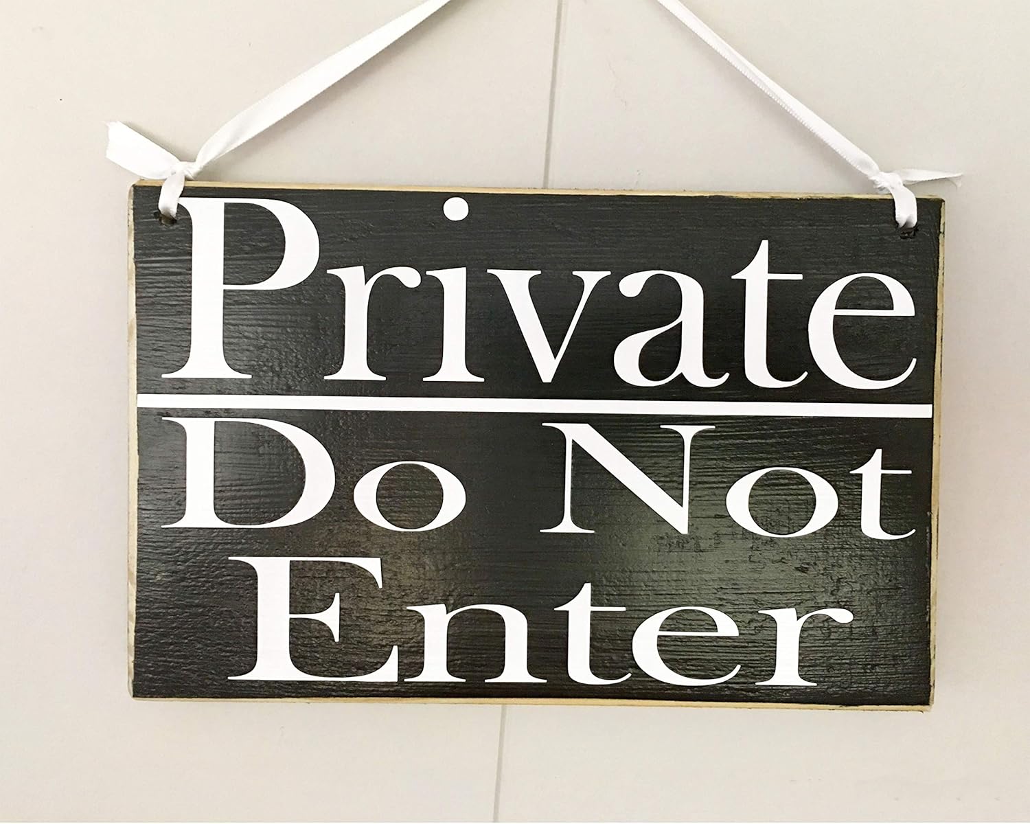 Amazon.com: Private Do Not Enter 8x6 (Choose Color) Wood Sign Custom ...