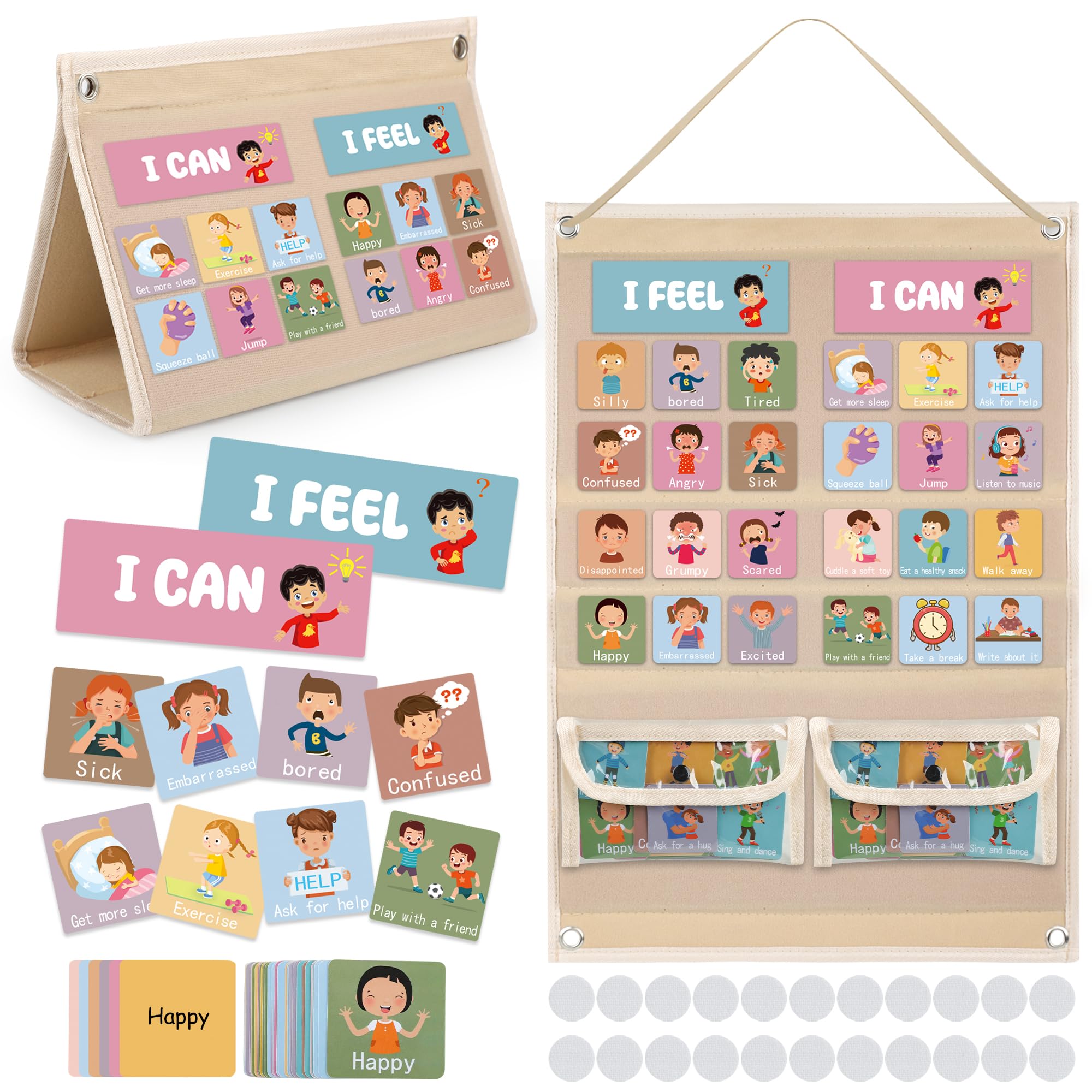 Feelings Chart Cards Feelings Pocket Charts Social Emotional Learning ...