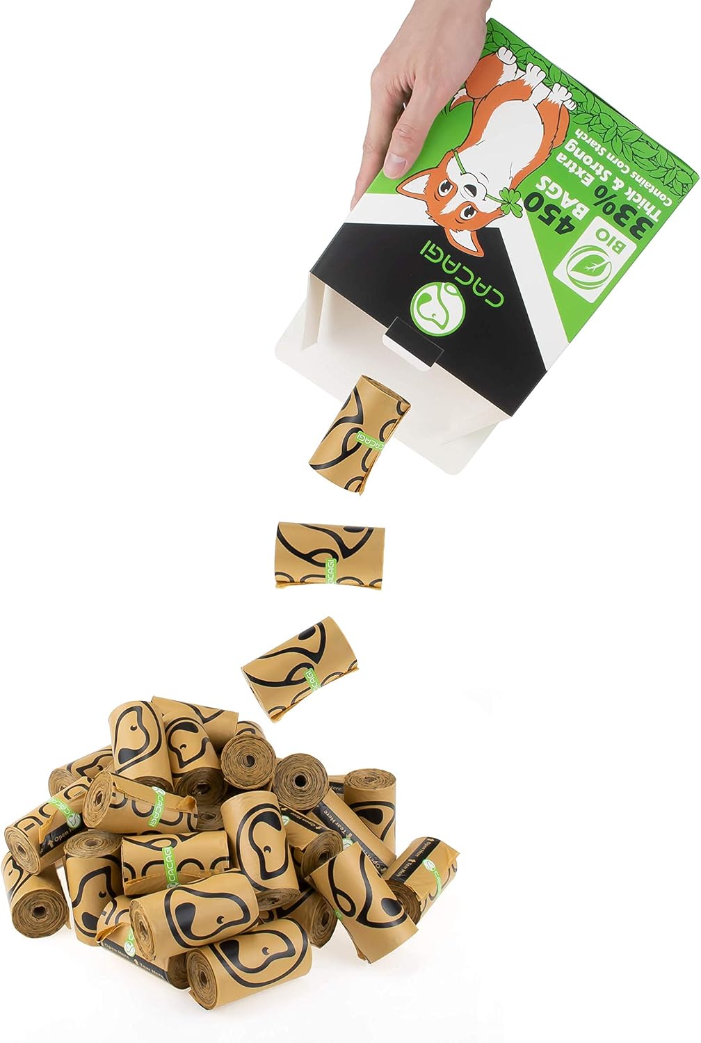 CACAGI Dog Poop Bags, 33% Extra Thick and Strong, 450 Biodegradable Dog ...