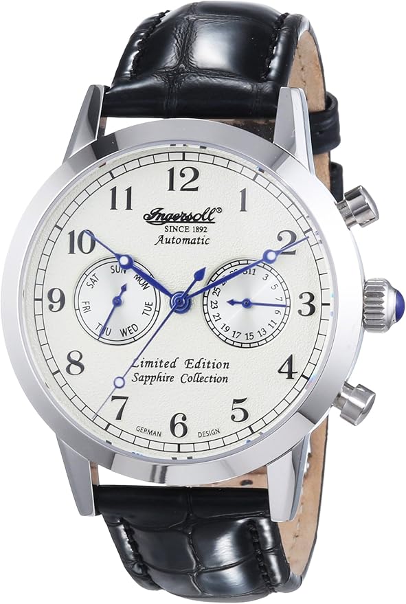 Ingersoll Men's Watch Chronograph XL Leather Automatic Moran IN4410WH ...