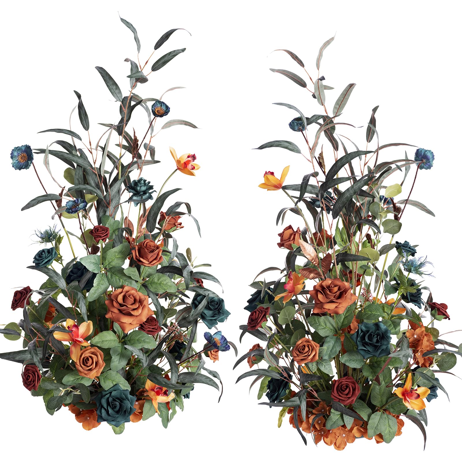Ling's Moment 41" Tall Fall Free Standing Artificial Flowers ...