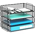 Amazon.com: GAWERK 4 Tier Stackable Letter Tray, Metal Mesh File ...