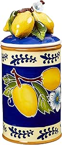 Amazon.com: Blue Sky Ceramic Lemon Canister, Medium, Multicolor : Home ...