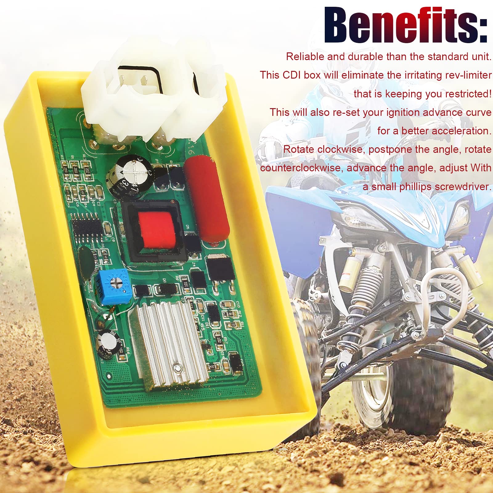 Mua QAZAKY Adjustable High Performance Racing 6 Pin DC CDI Box GY6 50cc ...
