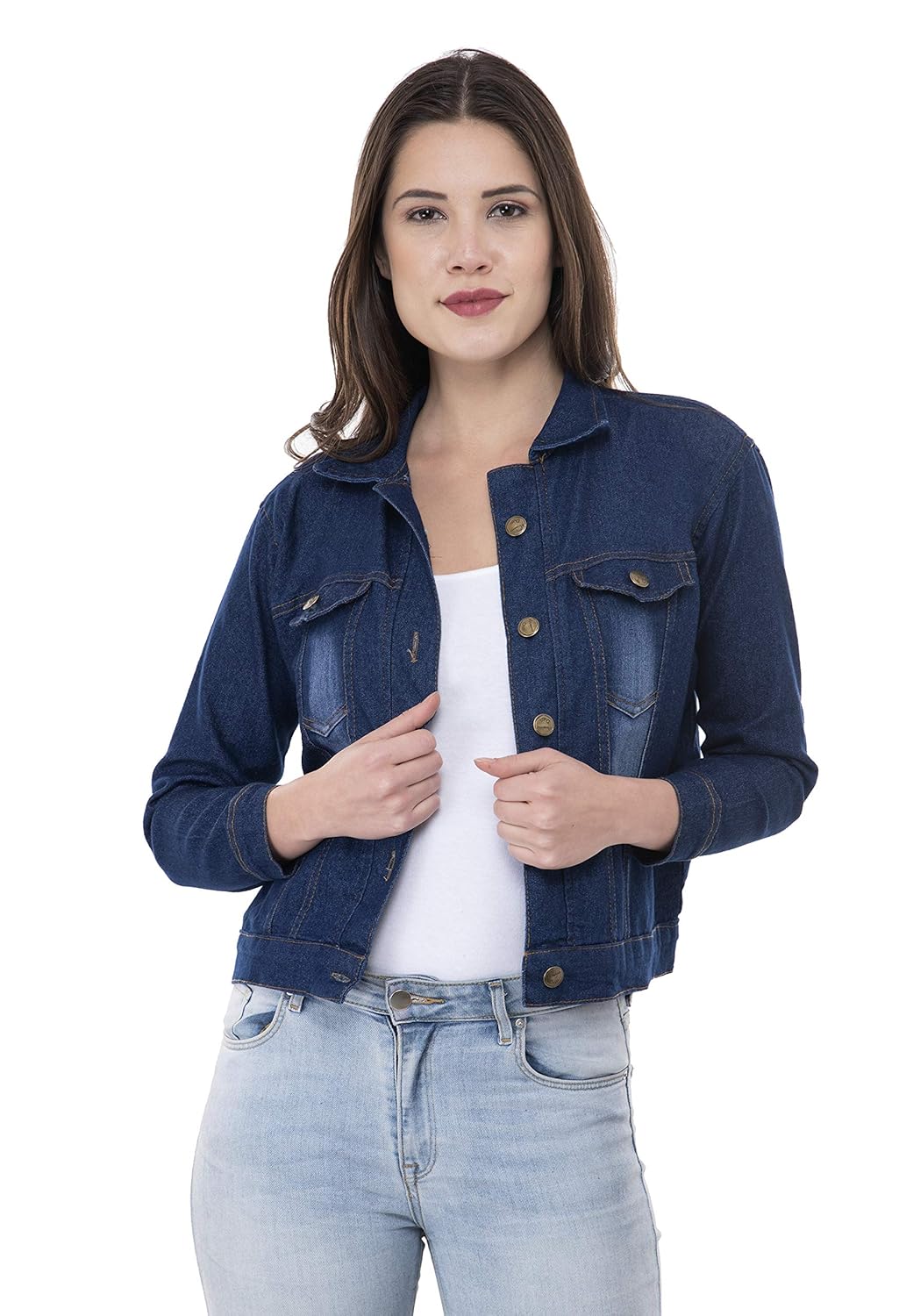Buy Montrez Women's Solid Denim Jacket at Amazon.in