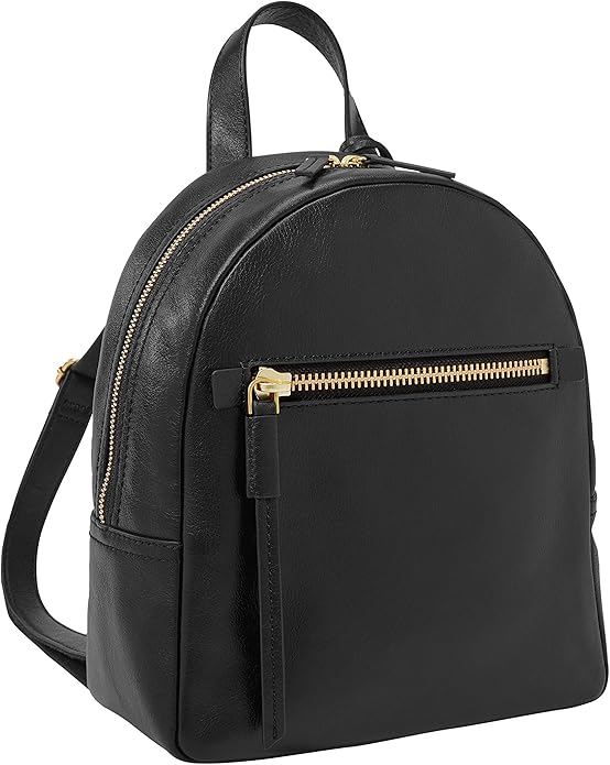 Amazon.com: Fossil Women's Megan Leather Backpack Handbag, Black ...