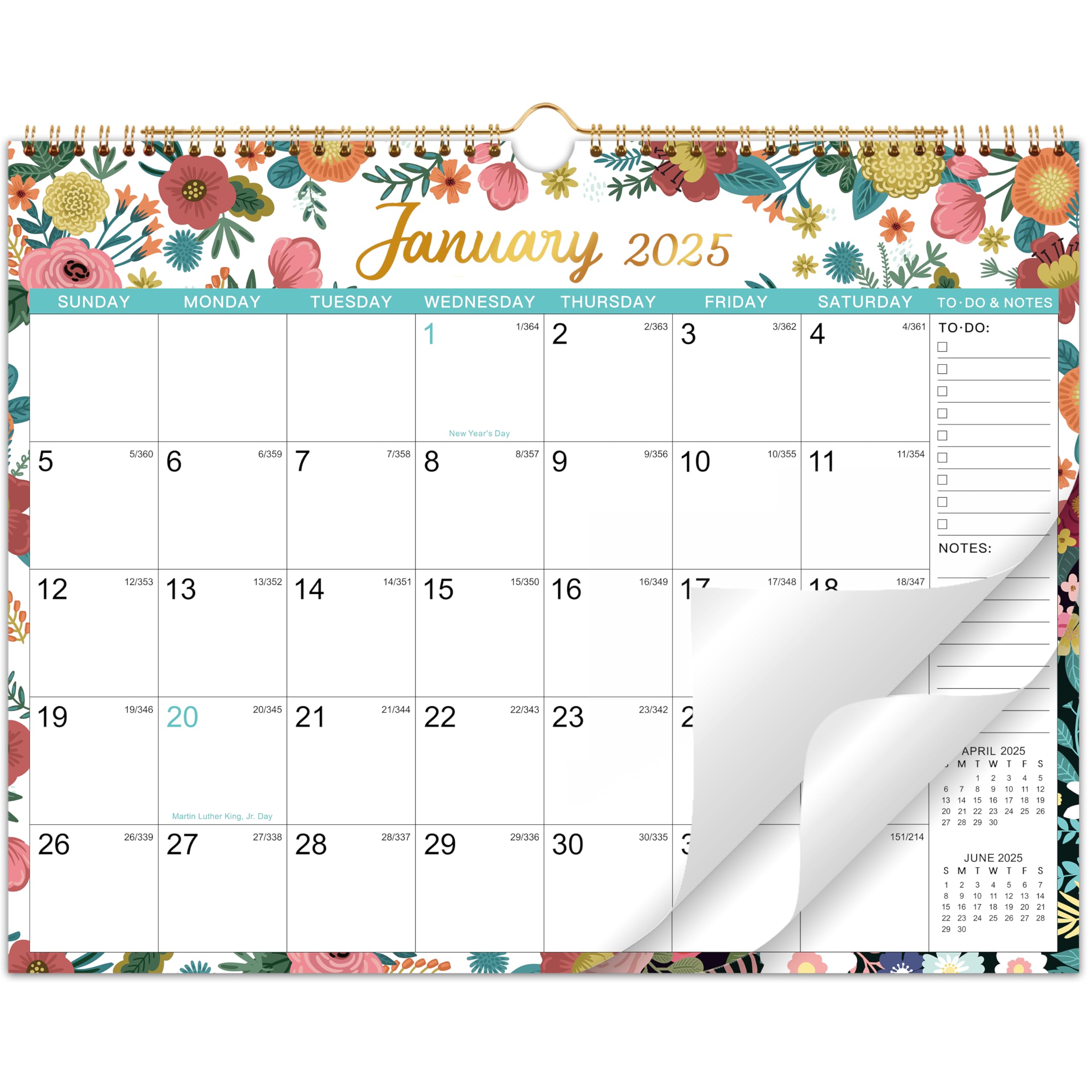 2025 Wall Calendar - Calendar 2025, January 2025 - December 2025, 12 ...