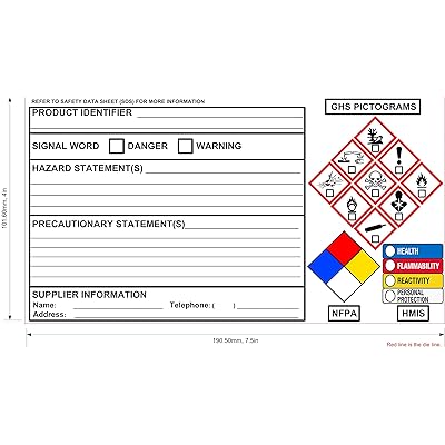 Nuevo GHS Chemical Label OSHA Label Safety Sign Chile | Ubuy