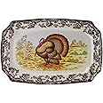 Amazon.com | Spode Woodland 17.5" Rectangular Serving Platter, Turkey ...