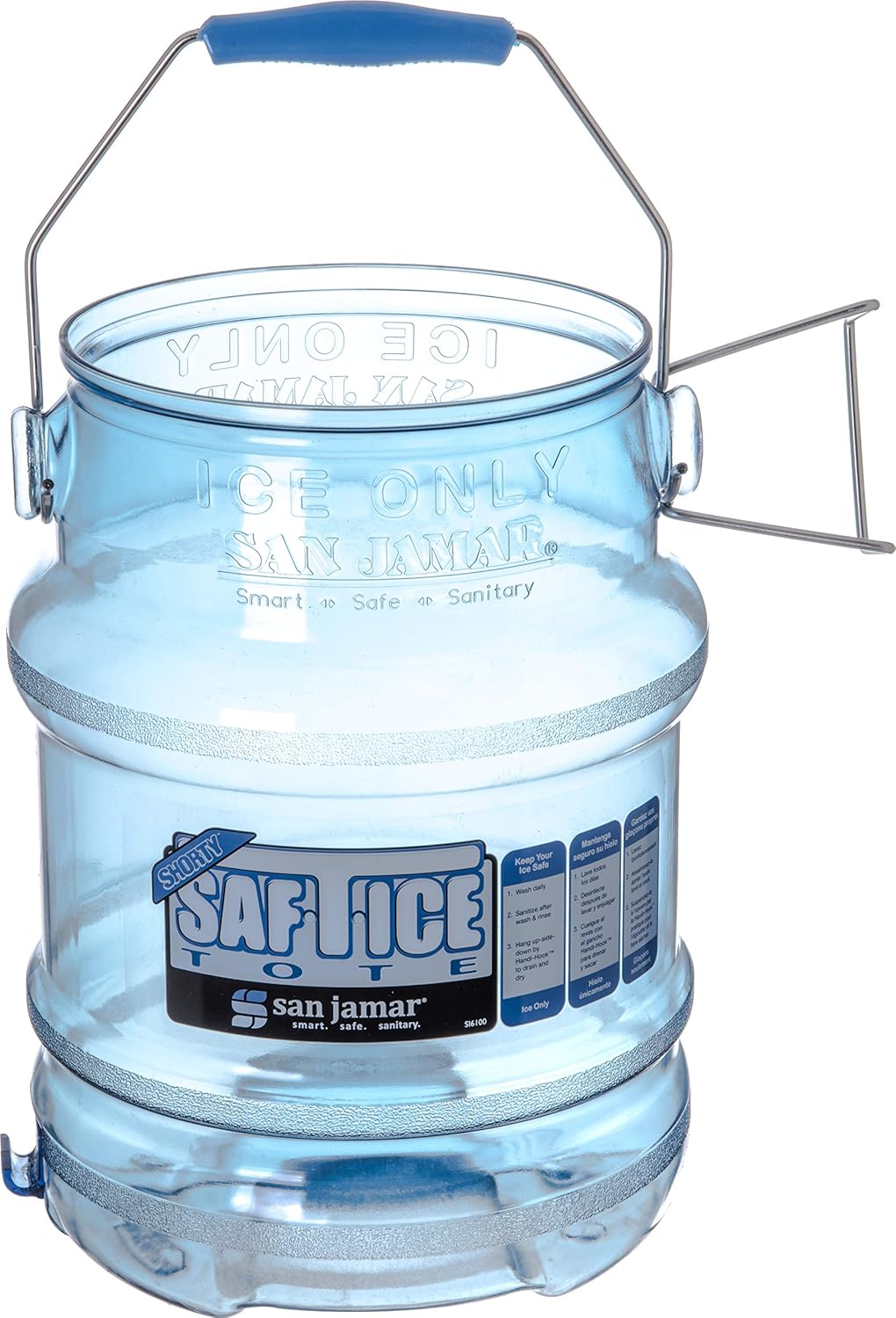 San Jamar Shorty Saf-T-Ice Commercial Ice Tote, 5 gal, (1 Pack): Amazon ...