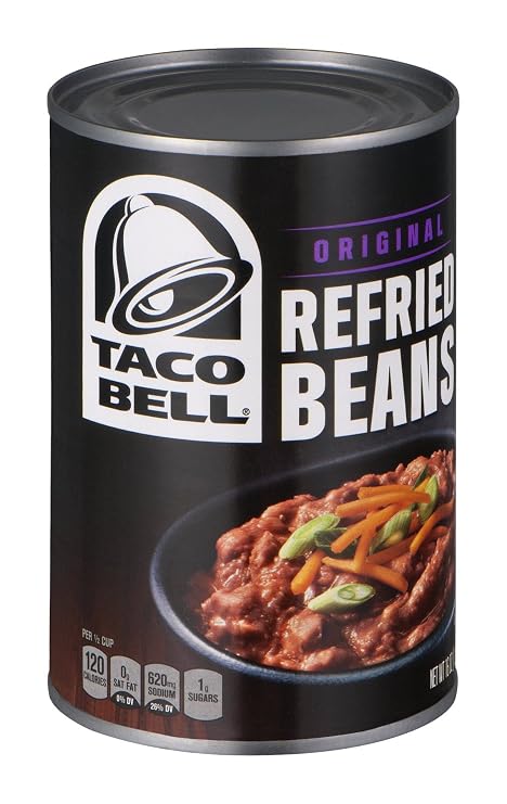 Amazon.com: Taco Bell Refried Beans Original 16OZ (Pack of 24): Cell ...