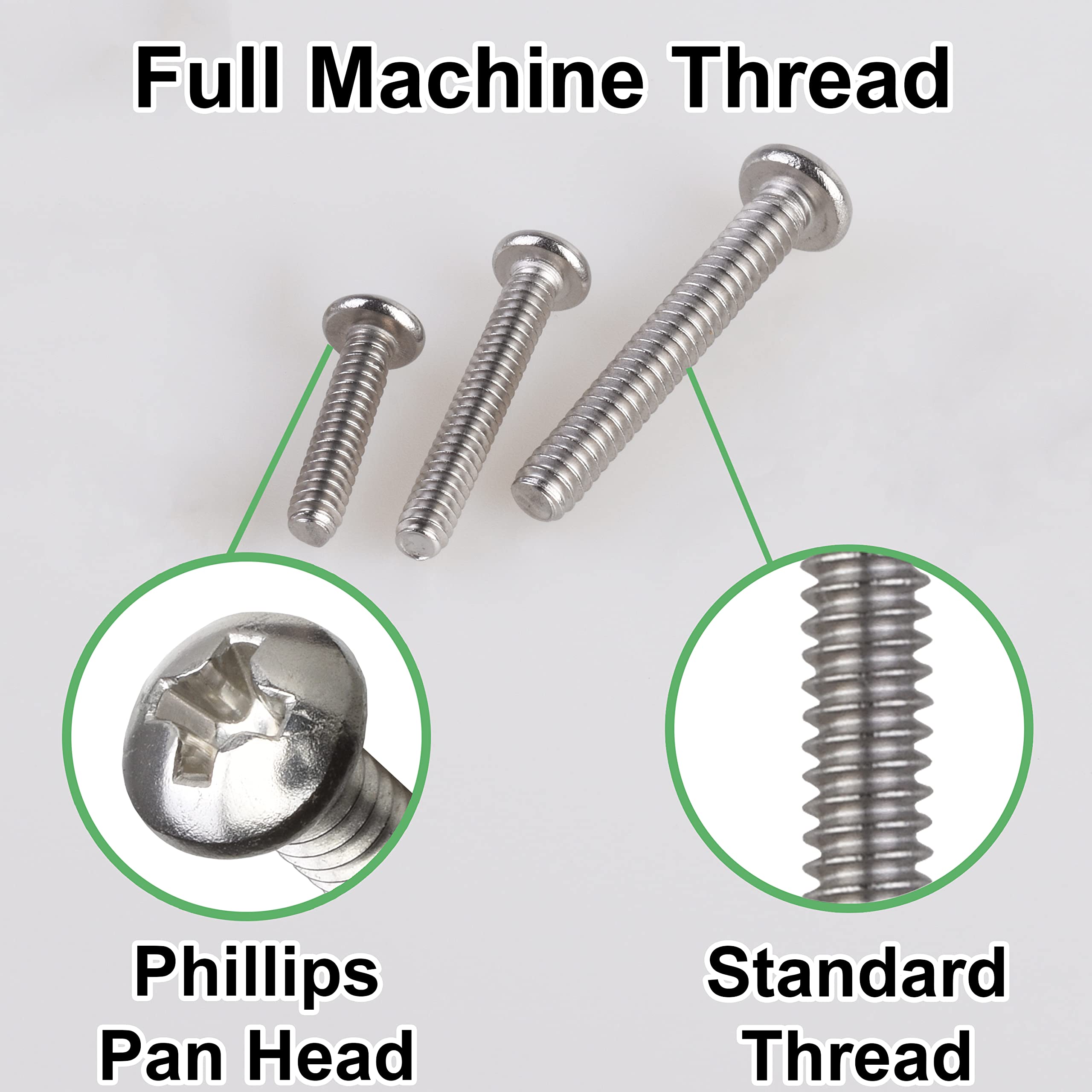 Small Machine Screws and Nuts 280 pcs Pan Head Screws #440#632 ...