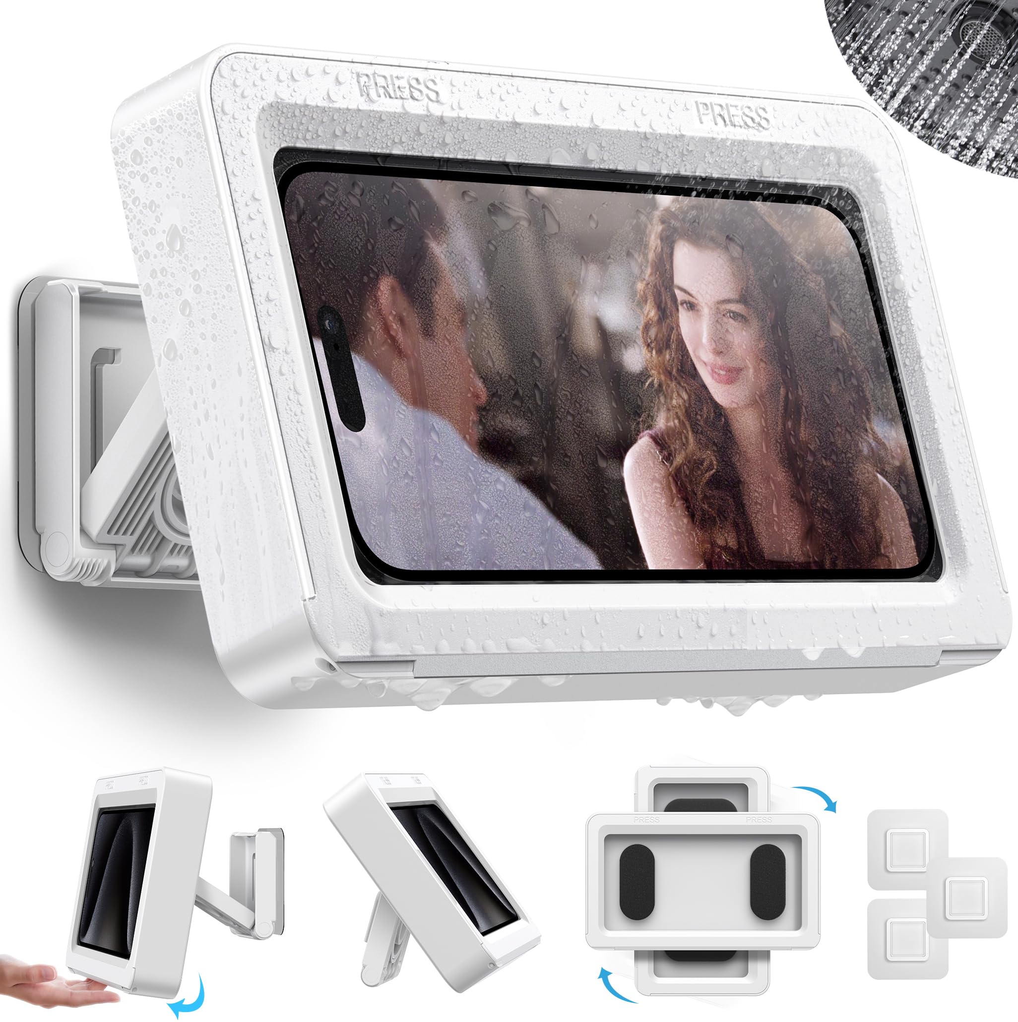 JOYROOM Shower Phone Holder Waterproof, [480° Rotation Adjustable ...