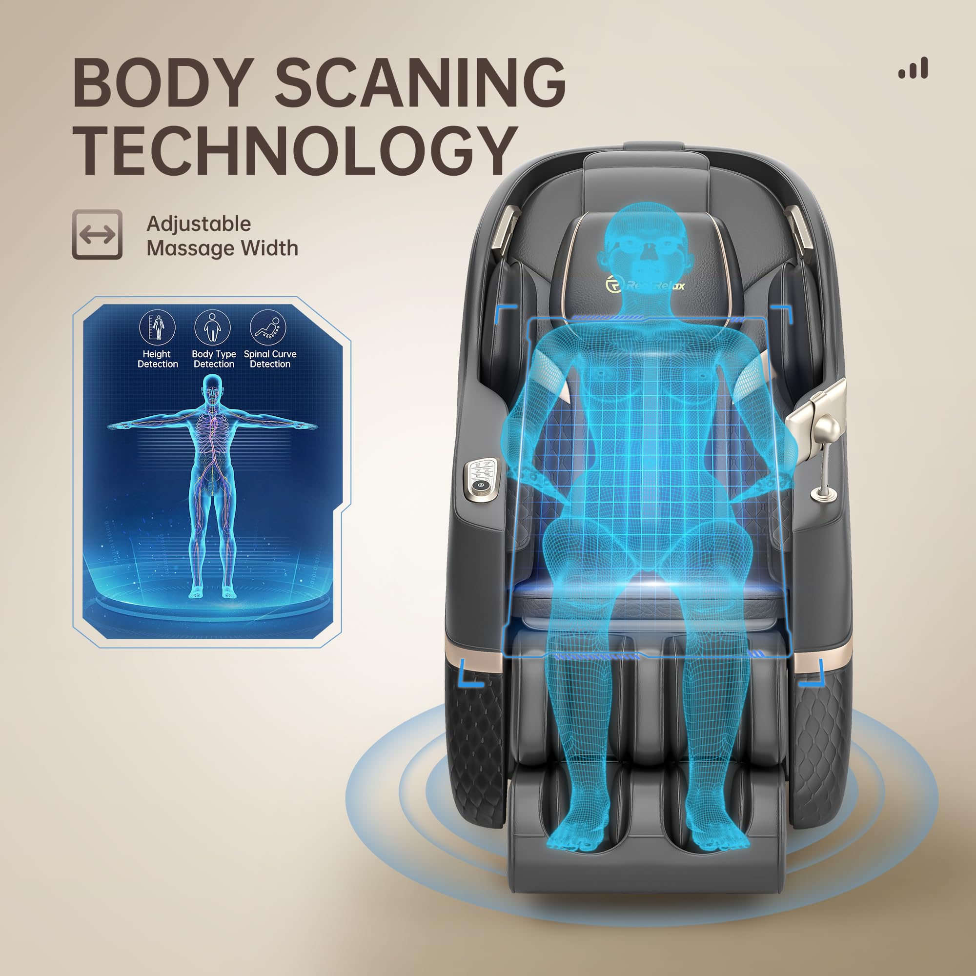 Real Relax Massage Chair, SL Track Full Body Zero Gravity Massage ...