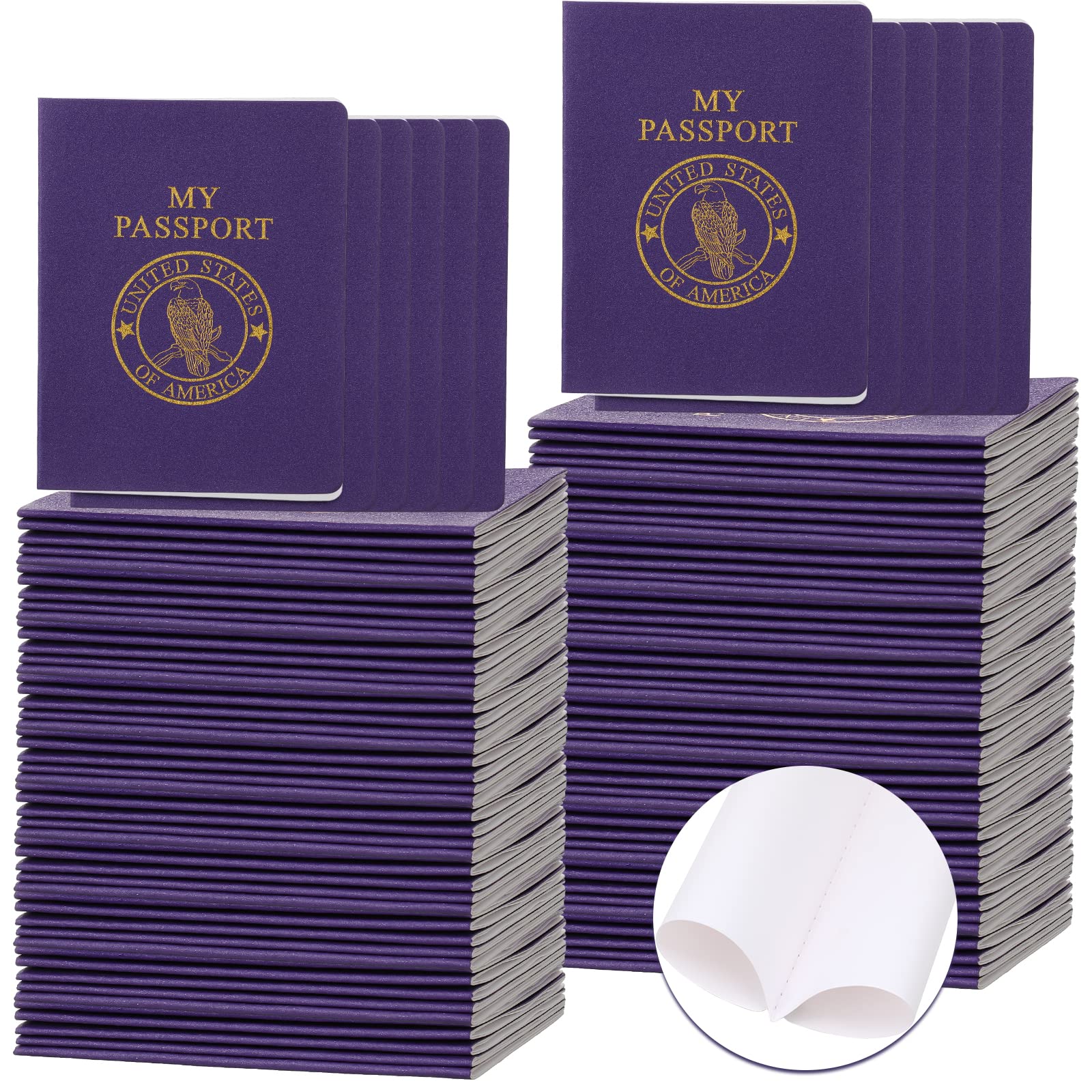 SATINIOR 30 Pcs Blank Passport Notebook Bulk for Kids Pretend Play ...