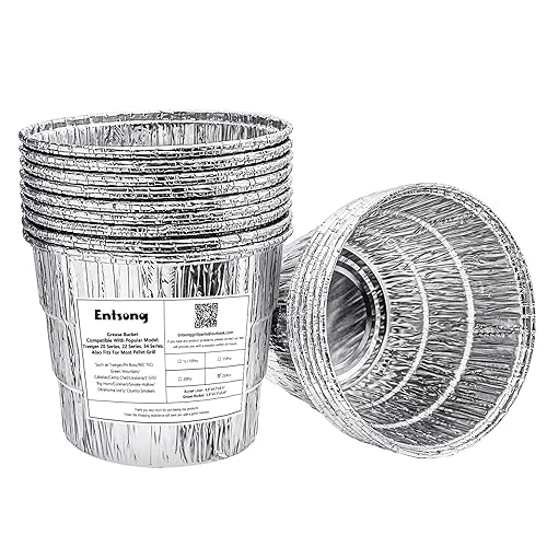 Entsong 25 Pack Grease Bucket Liner Compatible with Traeger,z Grills ...