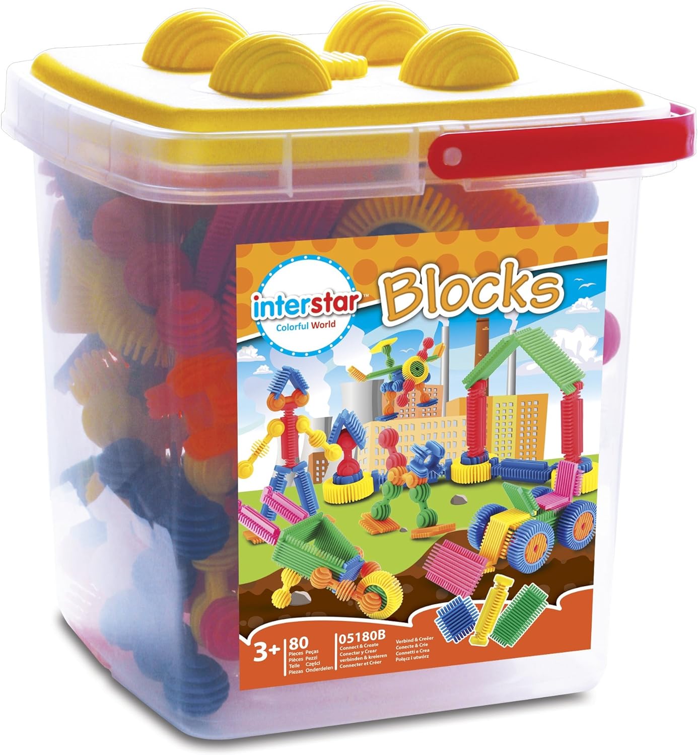 Interstar Blocks 80 Piece Construction Set: Amazon.co.uk: Toys & Games