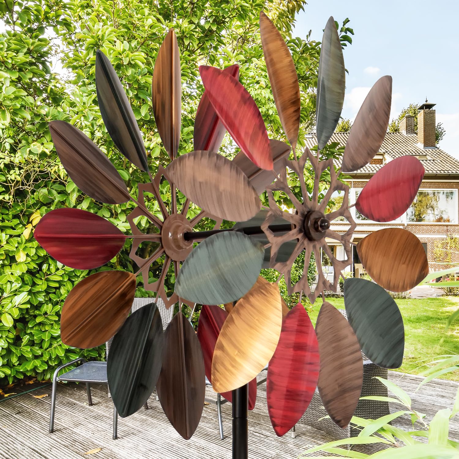 Mua 84 inch Wind Spinner Large Outdoor Metal,Two-Way Wind Sculpture ...